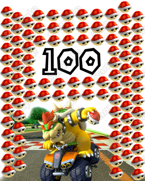 Super Mario Bowser 100 Coins Iron on Transfer #1