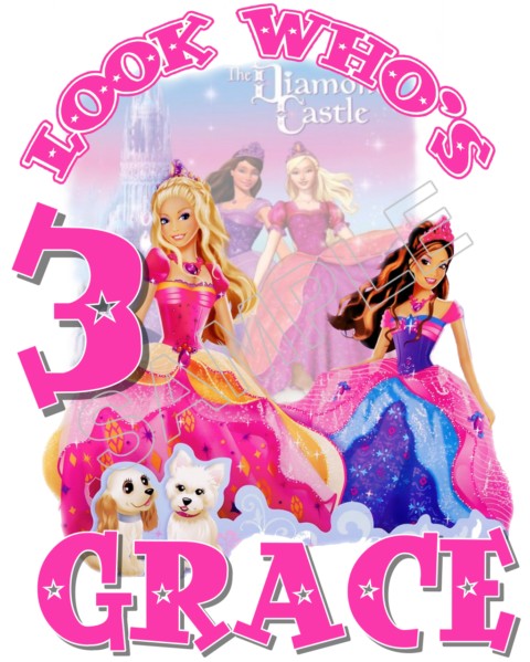 Barbie Birthday Personalized Custom T Shirt Iron on Transfer ...