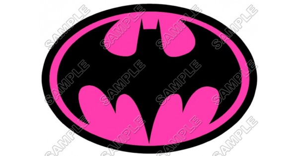Batman Logo Pink T Shirt Iron on Transfer Decal ~#14
