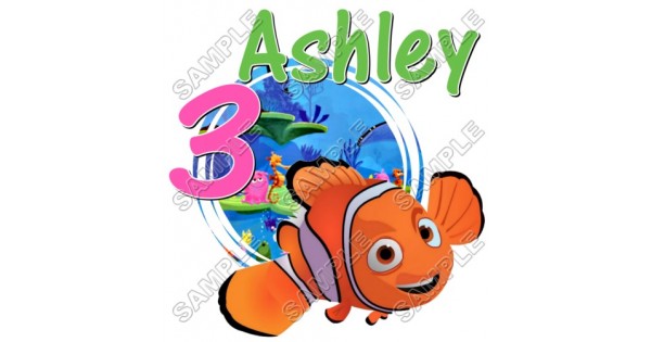 Finding Nemo Birthday Personalized Custom T Shirt Iron ...