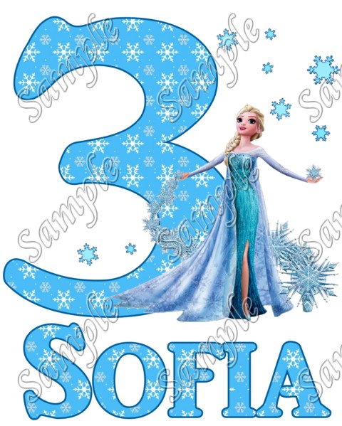 Frozen Elsa Personalized Birthday Iron on Transfer Decal ...