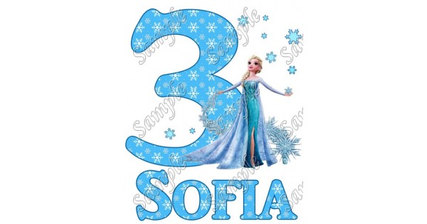 Frozen Elsa Personalized Birthday Iron on Transfer Decal ...
