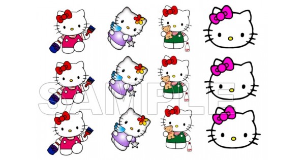 Hello Kitty T Shirt Iron on Transfer Decal ~#5