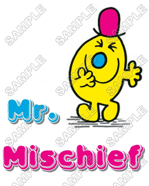 Mr Men and Little Miss Mr. Mischief T Shirt Iron on Transfer ...