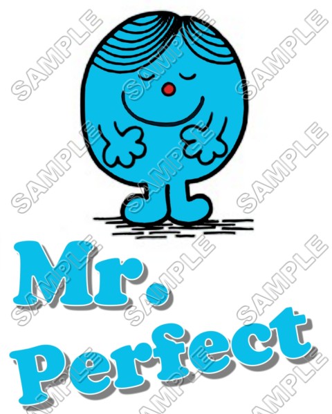 Mr Men and Little Miss Mr. Perfect T Shirt Iron on Transfer ...