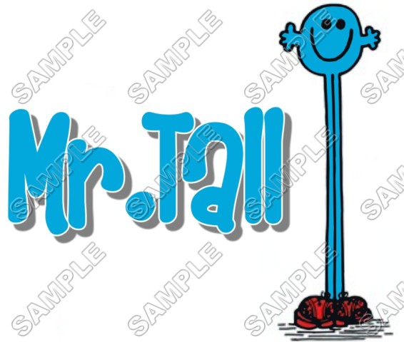 Mr Men and Little Miss Mr. Tall T Shirt Iron on Transfer ...