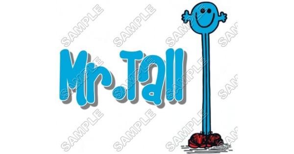 Mr Men and Little Miss Mr. Tall T Shirt Iron on Transfer ...