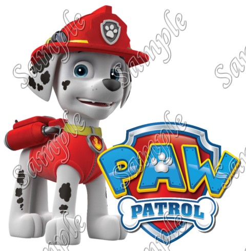 PAW Patrol Marshall T Shirt Iron on Transfer Decal ~#4